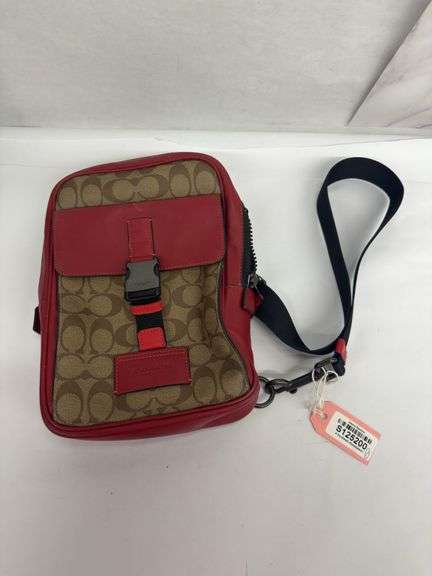 Mens Coach Side Bag Red - Sierra Auction Management Inc
