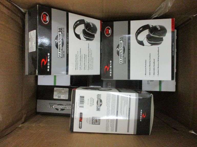 Box With (8) Misc Radians Earmuffs and Uncorded Foam Earplugs - Sierra ...