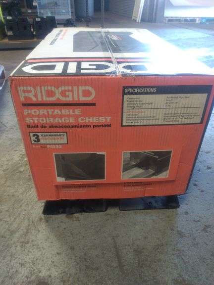 Ridgid Portable Storage Chest - Sierra Auction Management Inc