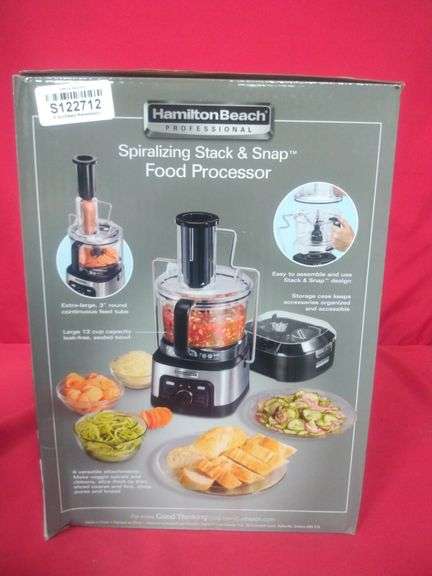 Hamilton Beach Professional Spiraling Stack & Snap Food Processor - Sierra Auction Management Inc