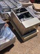 6P) Assorted metal transit bus fare boxes, money boxes and vault ...