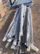 Approximately 16 pieces of assorted sized decorative fence posts. (Up ...