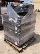 Approximately nine military style hard plastic cargo containers ...