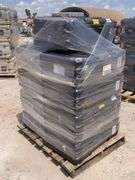 Approximately nine military style hard plastic cargo containers ...
