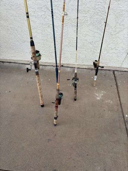5Pc Saltwater And Fresh Water Fishing Rods With reels Darwa 1300 Series ...