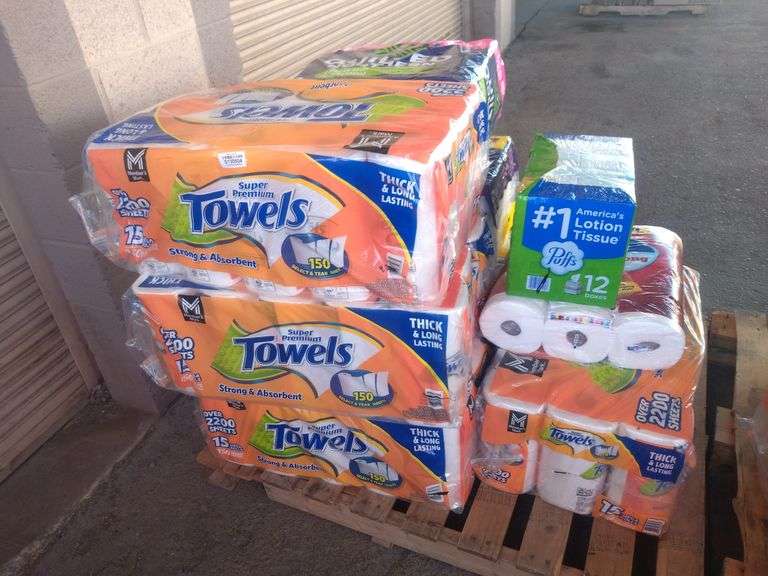 (P) Assorted Paper Towels, Toilet Paper, Tissue Paper (Qty 9) - Sierra ...