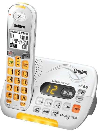 (3) Uniden DECT 6.0 Cordless Phone with Caller ID Answering System ...