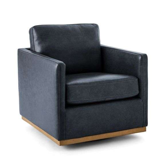 (1 Qty) Leather Swivel Chair - Sierra Auction Management Inc