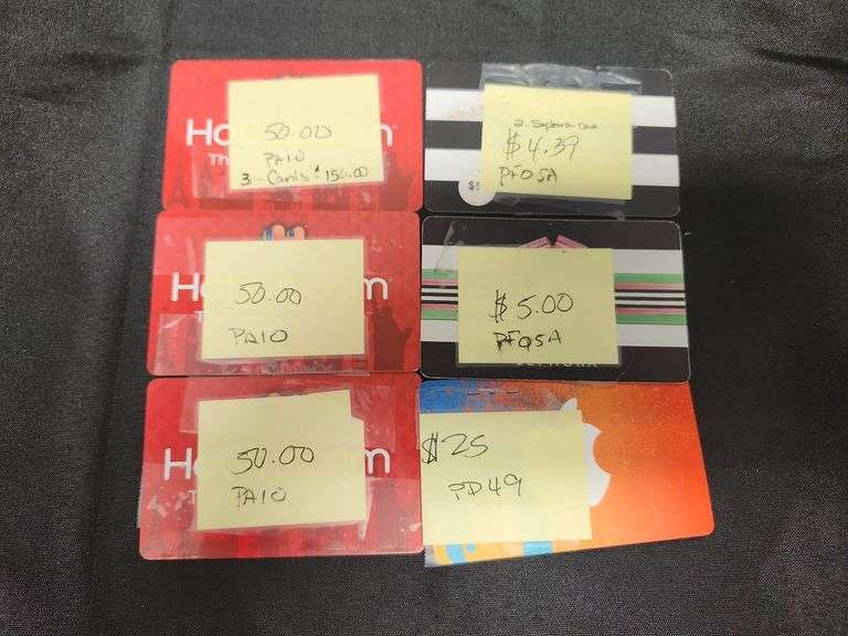 3 (Qty) Hotels.com Gift Cards $150.00 Total Balance , 2 (Qty) Sephora ...