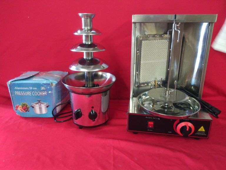 (2pc) Chocolate Fountain, Aluminum 18cm 3L Pressure Cooker, Doner Kebab ...
