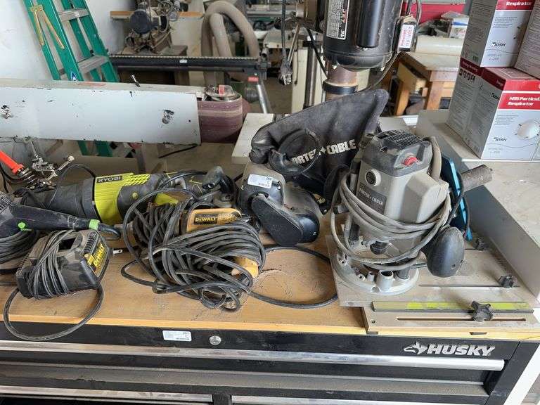Tool Lot Porter Cable Router, Porter Cable Sander, Dewalt Sheet Rock ...