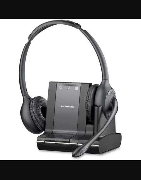 2 (pc) Plantronics Poly PLN-SaviW720-R Binaural UC Wireless Headset ...