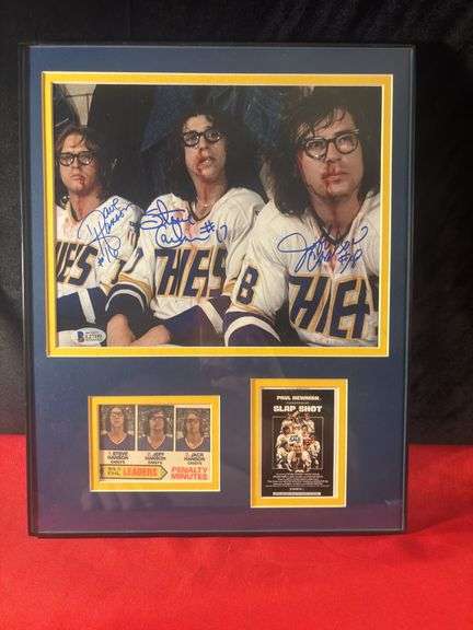 Frame Autograph Of Hanson Brothers With COA Beckett L27191 - Sierra ...