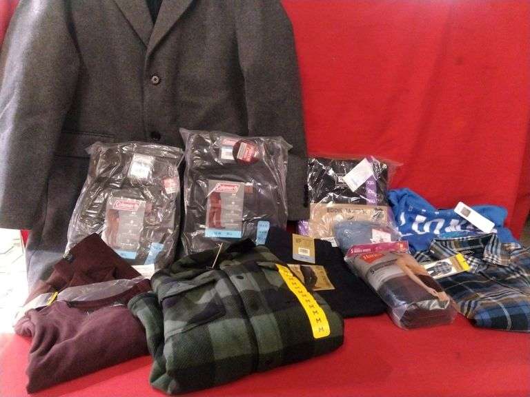 Box Of Assortment Of Men's Clothes - Sierra Auction Management Inc