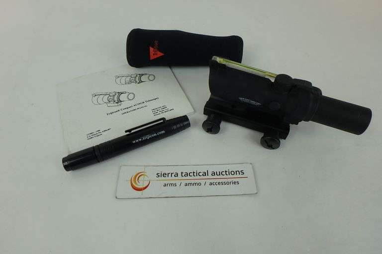 TRIJICON TA45-6. ACOG 1.5X24 W/ M16 BASE, AMBER DOT RECTICLE & BAC W ...