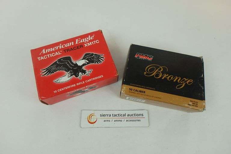 PMC 50 CAL. 660gr.FMJ-BT 3080 FPS MV & AMERICAN EAGLE .50 BMG 618gr ...