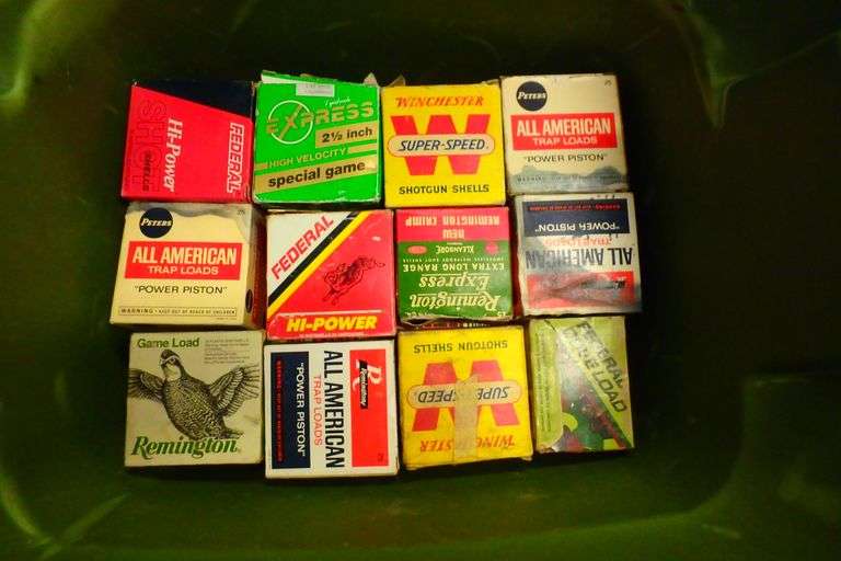 VINTAGE 12GA SHOTGUN SHELLS (mixed-all boxes appear full) 28 BOXES & 2 ...