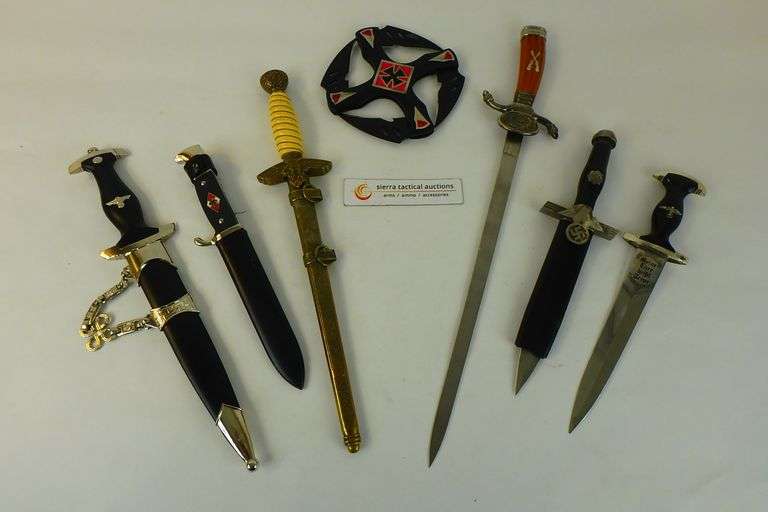 NAZI REPLICA DAGGERS, SWORDs & BUD K "IRON CROSS" STAR KNIFE - Sierra ...