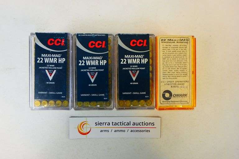 CCI MAXI-MAG 22 WIN MAG AMMO LOT (4 BOXES ) - Sierra Tactical Auctions ...