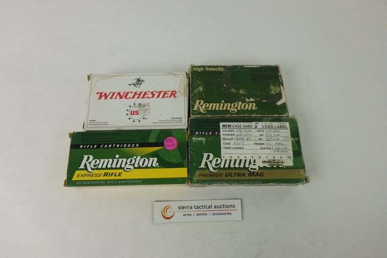 LONG GUN AMMO LOT MIXED CALIBERS (338 REM UL, 308 WIN, 303 BRIT & 45-70 ...