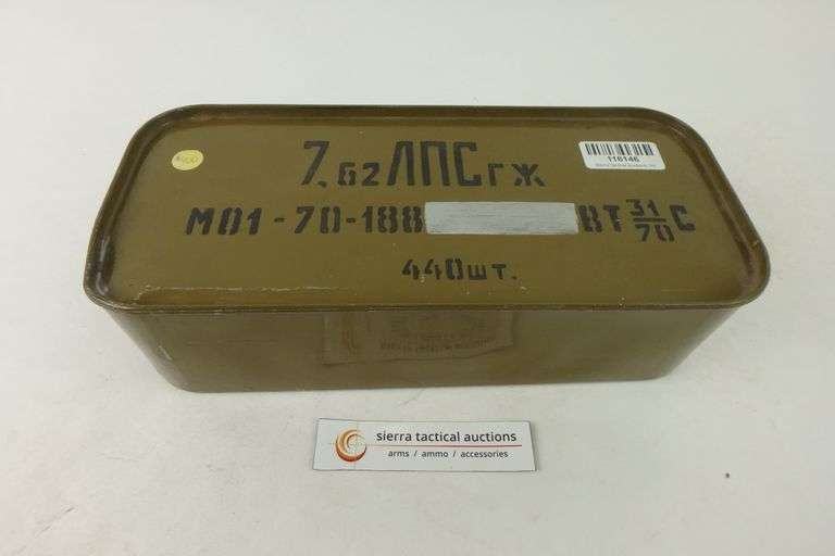 7.62x54r AMMUNITION SPAM CAN 440 ROUNDS BULGARIAN - Sierra Tactical ...