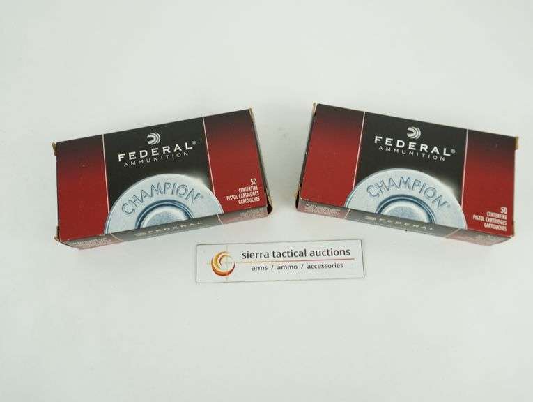 FEDERAL CHAMPION 40S&W 180gr FMJ FN (2-50rnd BOXES) - Sierra Tactical ...