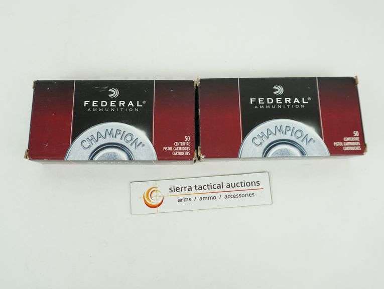 FEDERAL 380 AUTO 95gr FMJ (2-50rnd BOXES) - Sierra Tactical Auctions, Inc.