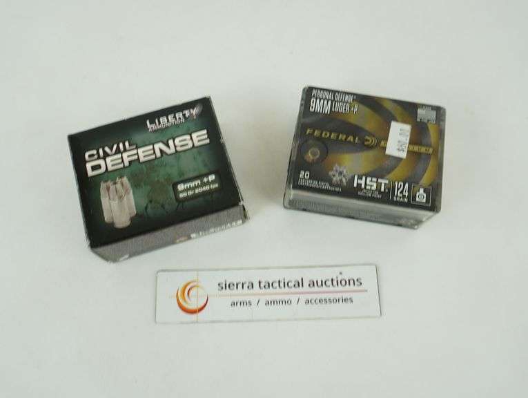 9MM +P BOXED AMMO LOT - Sierra Tactical Auctions, Inc.