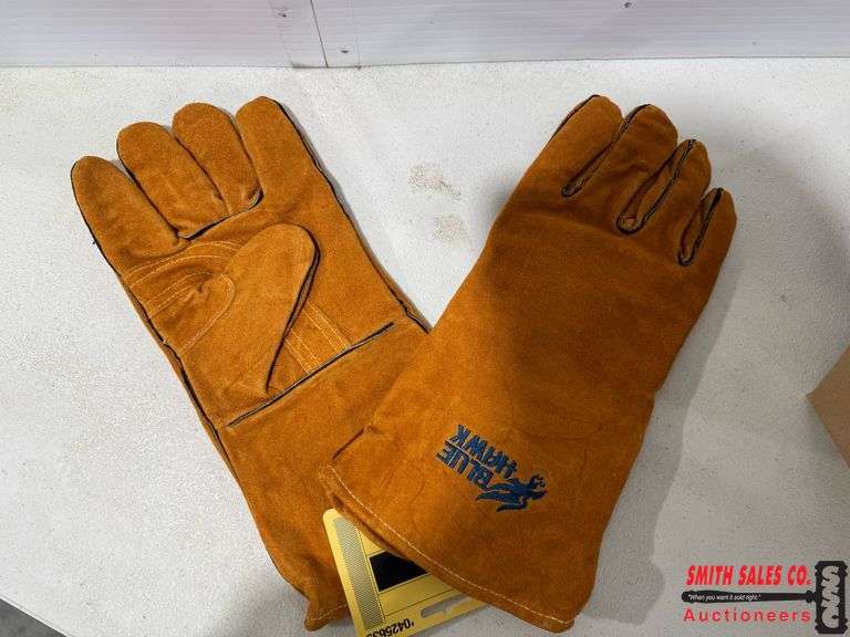 New Blue Hawk Welding Gloves (3) - Smith Sales Co. Auctioneers