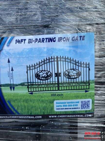 14 ft. Gate w/ Deer Design - Smith Sales Co. Auctioneers