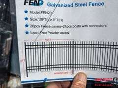 SKLP Unused 8 ft. Metal Fencing - Smith Sales Co. Auctioneers