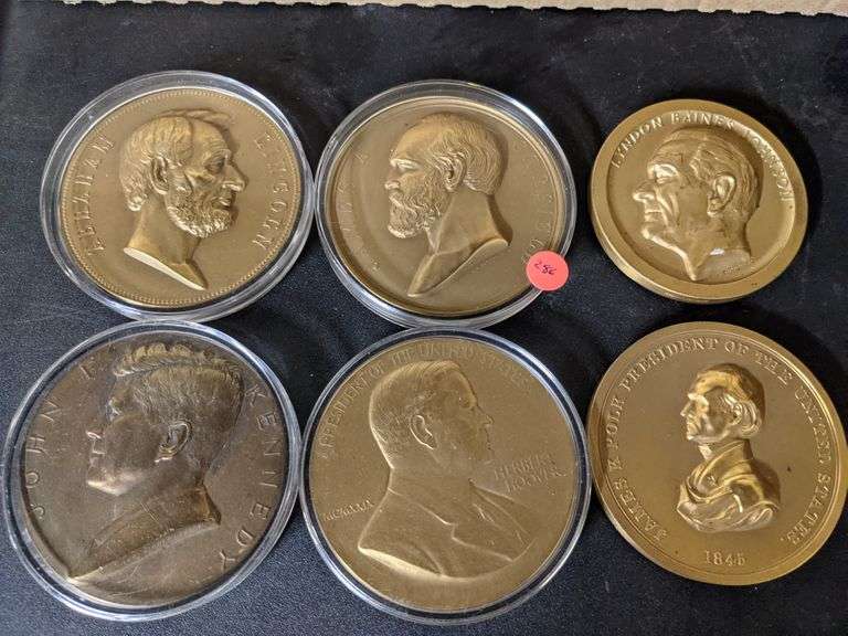 Lot of 6 Presidential Bronze Medals - South Auction