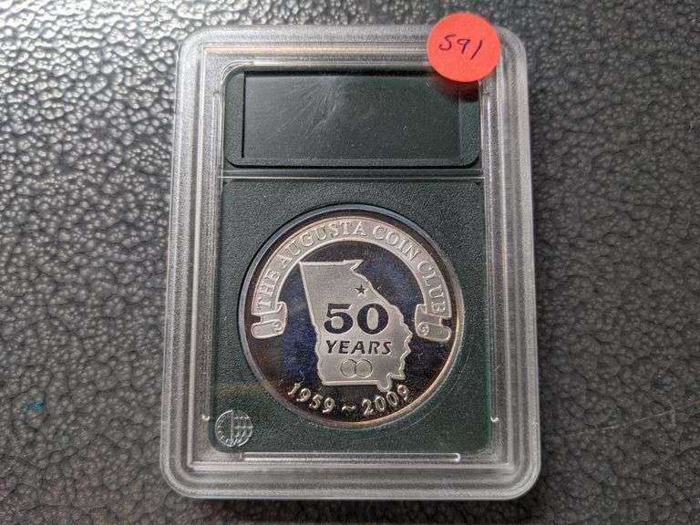 2009 Augusta Coin Club silver round - South Auction
