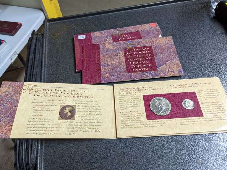250th Anniversary Thomas Jefferson coin and currency set - South Auction