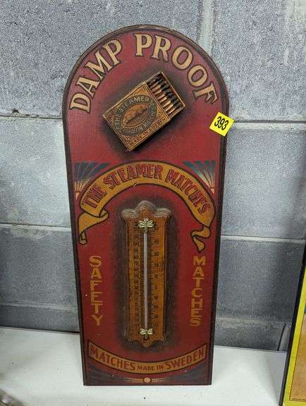 Reproduction Damp Proof Matches Thermometer - South Auction