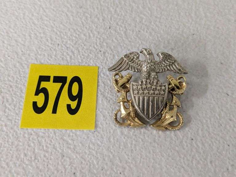 Vintage Amico Sterling Naval Pin - South Auction