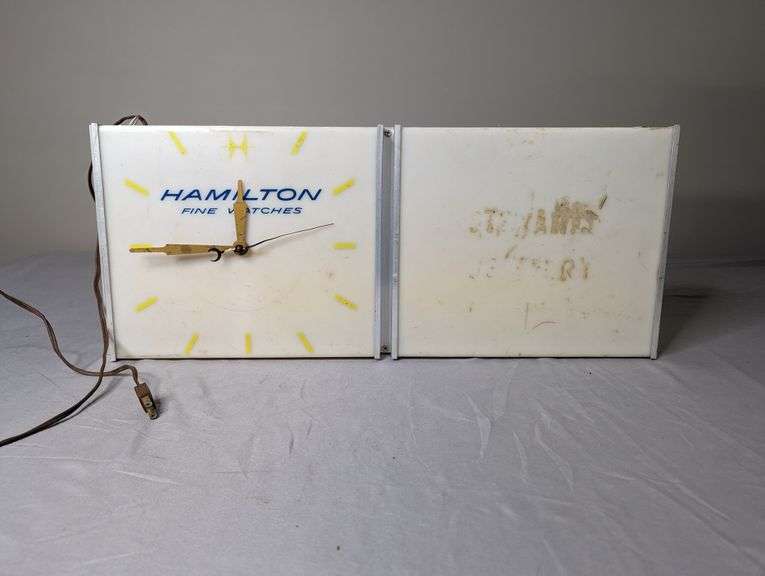 Vintage Hamilton Watches Advertising Clock - South Auction