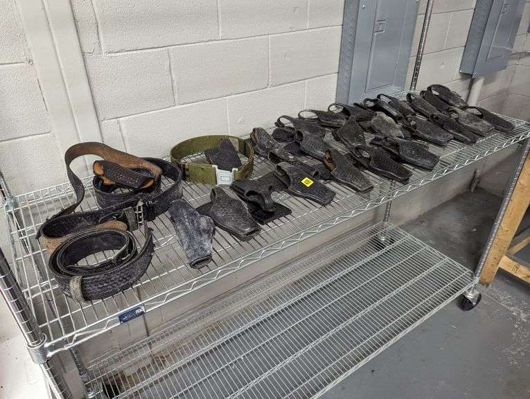 Large Bulk lot of Police Issue Holsters and Belts - South Auction