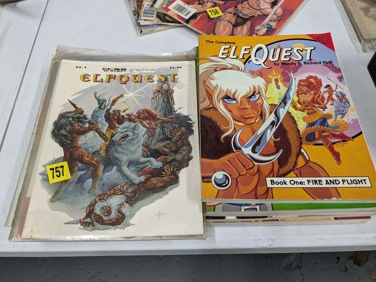 Large lot of 1980s ELFQUEST books and comic books - South Auction