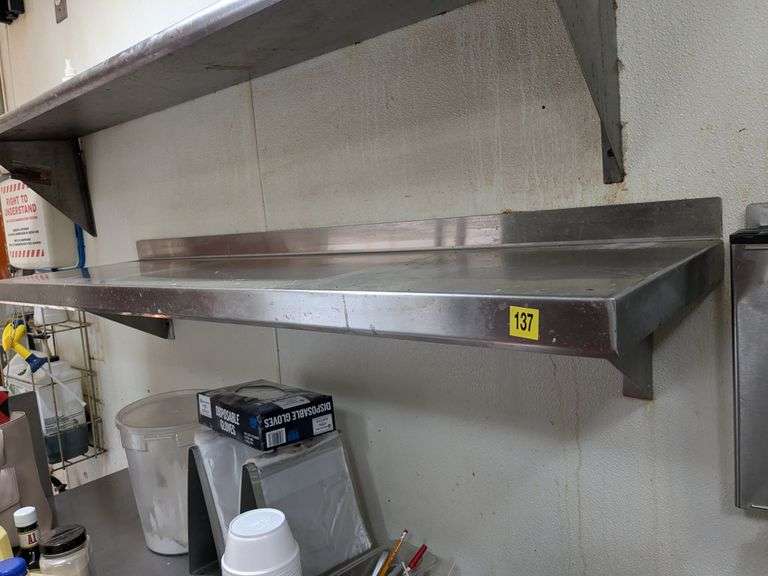 stainless wall shelf. 60x12 - South Auction