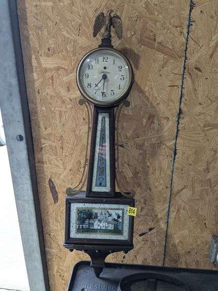 Vintage 1930s Warren Telechron Electric "Banjo" Clock - South Auction