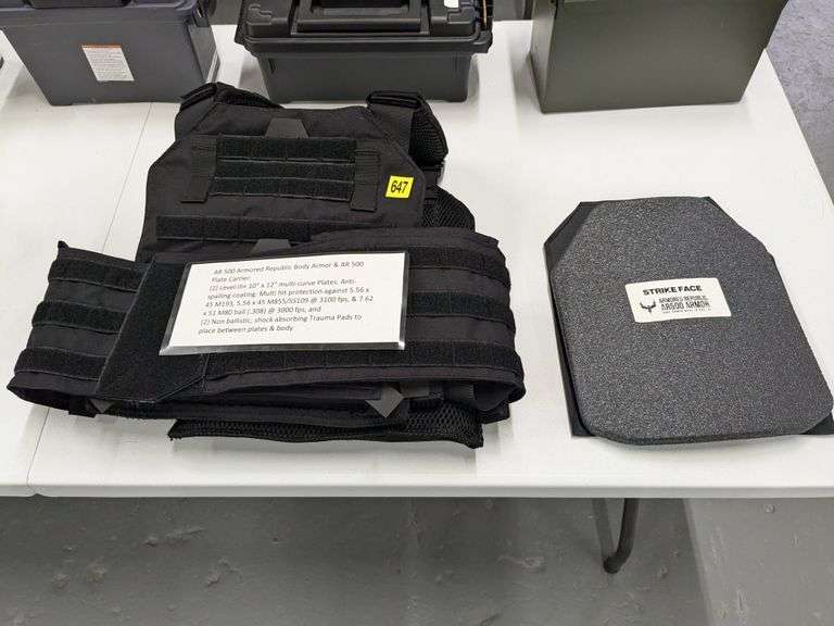 Armored Republic AR500 Body Armor and Vest - South Auction