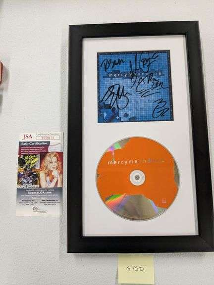 Mercy Me Framed Signed CD Cover. JSA Authentic - South Auction