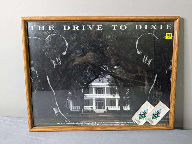 "Drive To Dixie" 1989 Poster and Tickets - South Auction