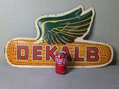 Vintage Metal Dekalb Corn Sign - South Auction