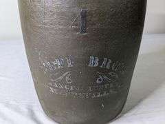 Vintage Neff Bros. Stoneware Pottery Churn - South Auction