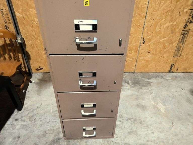 Four-Drawer York Fireproof Filing Cabinet - South Auction
