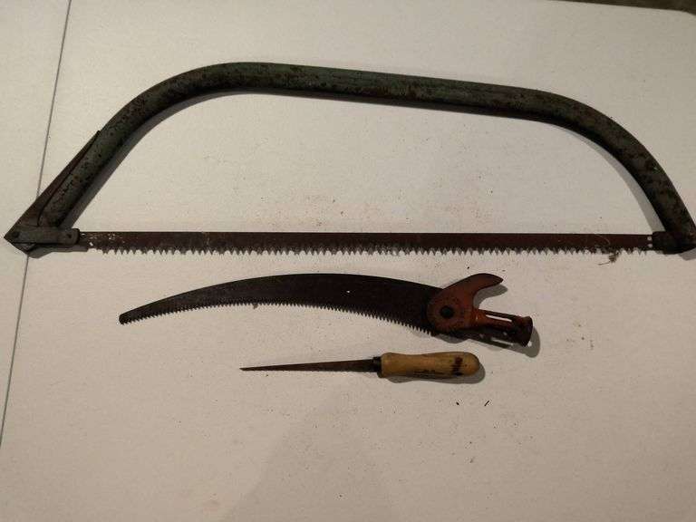 Bow Saw, limb saw, and small hand saw - South Auction