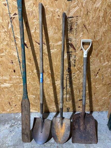 Three Shovels and a Wooden Boat Paddle - South Auction