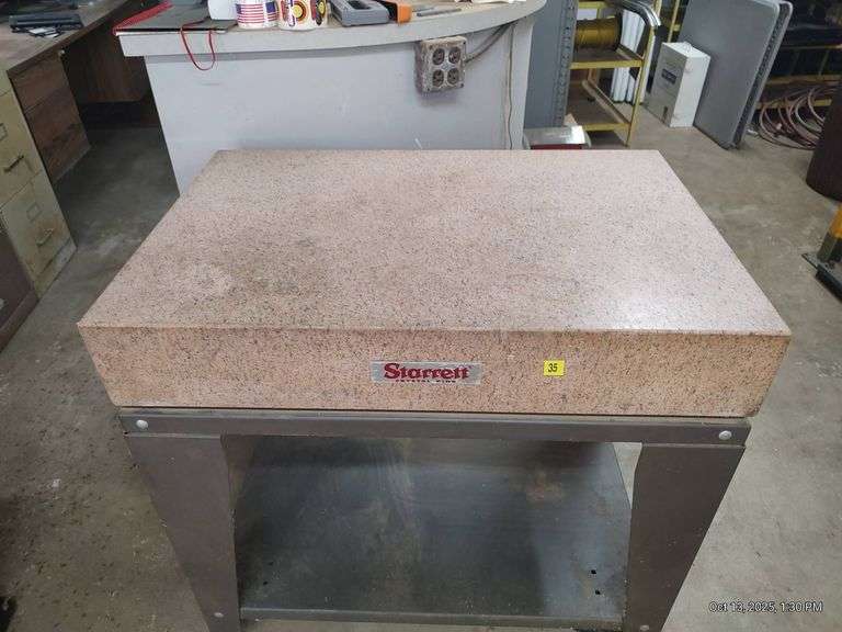 Starrett Crystal Pink Granite Surface Plate 24″ x 36″ x 6″ with Stand ...